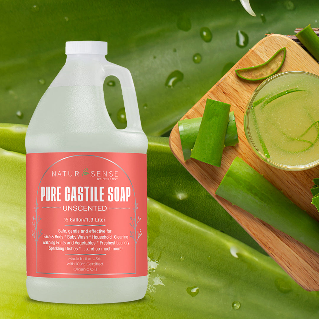 NaturSense Organic Castile Soap | 64 fl oz (Gallon) Multi-Purpose ...